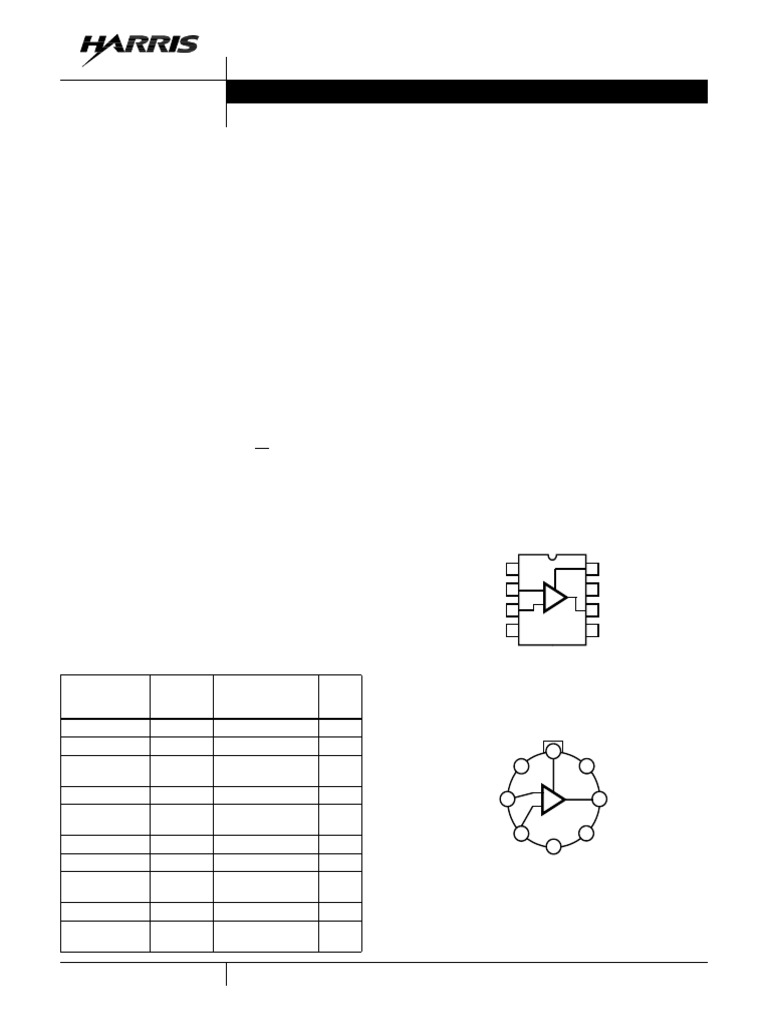 ICL7611 - 1.4MHz, Low Power CMOS Operational Amplifiers | PDF ...