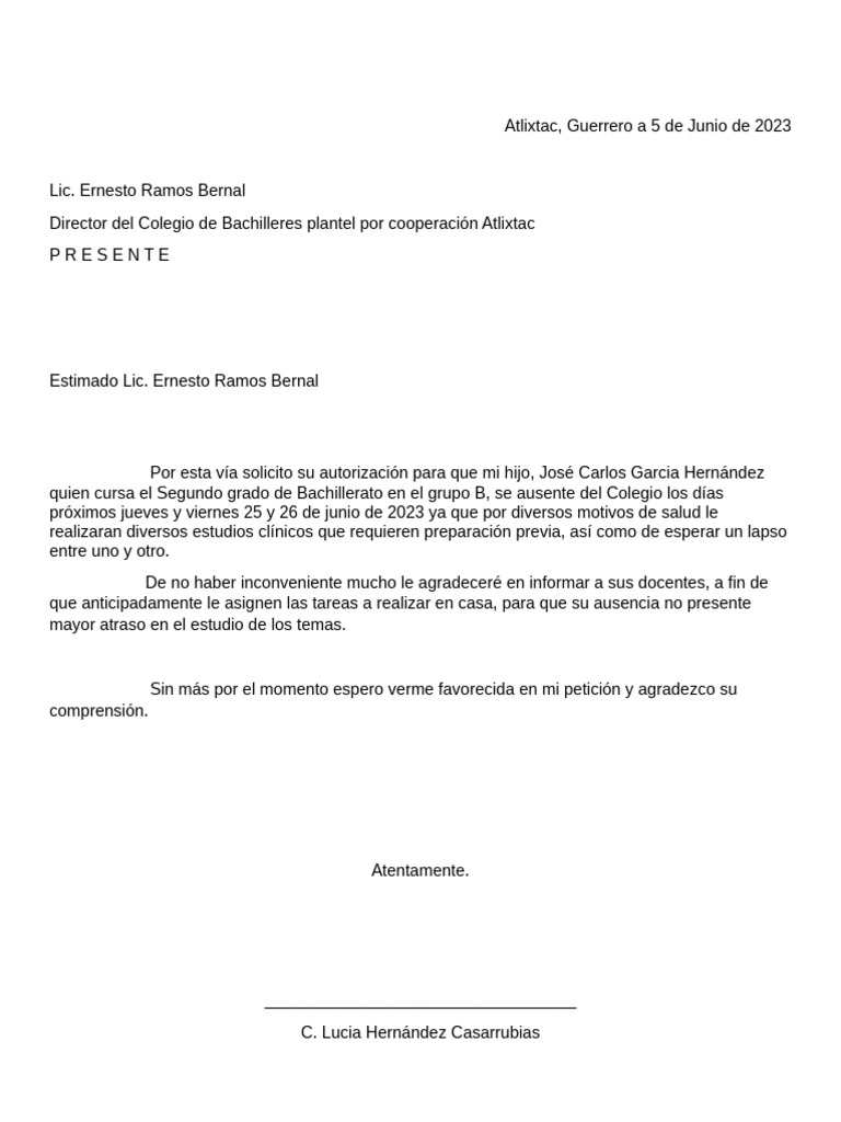 Oficio Tipo Carta Formal | PDF