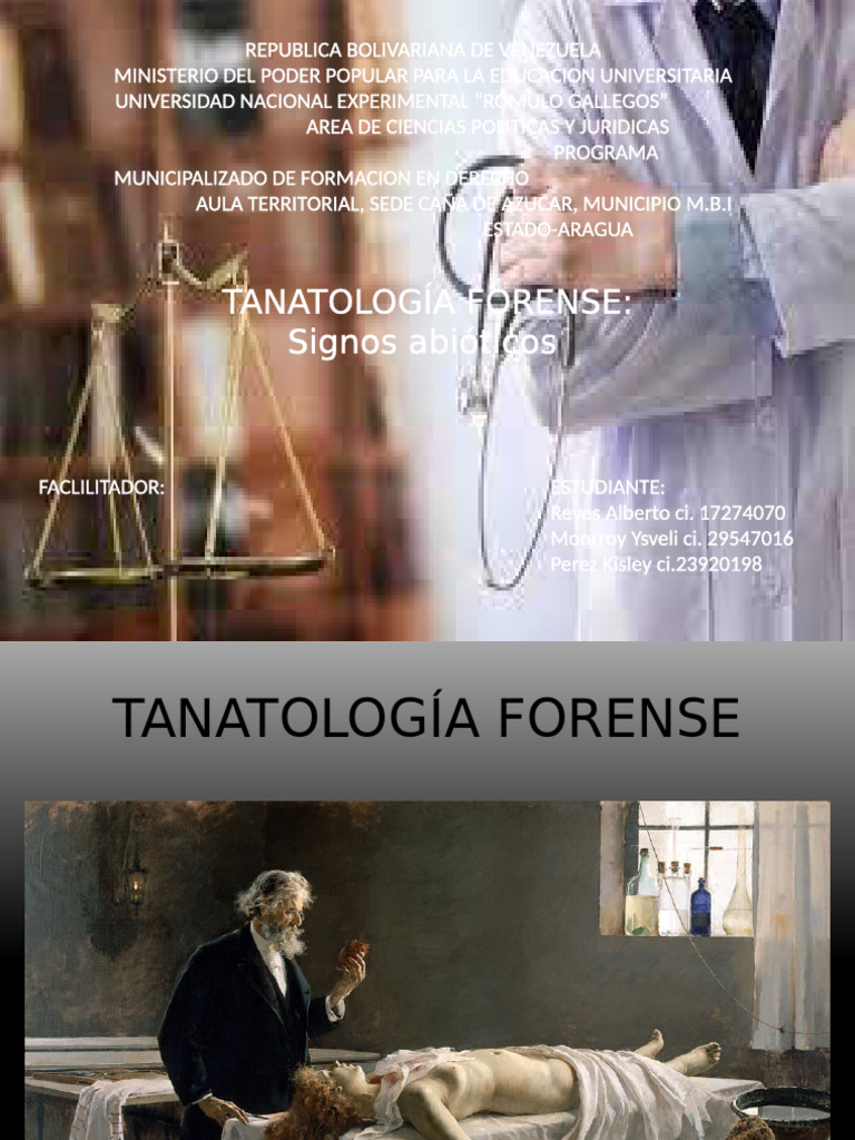 Exposición Tema 8 Tanatología | PDF | Músculo | Cadáver