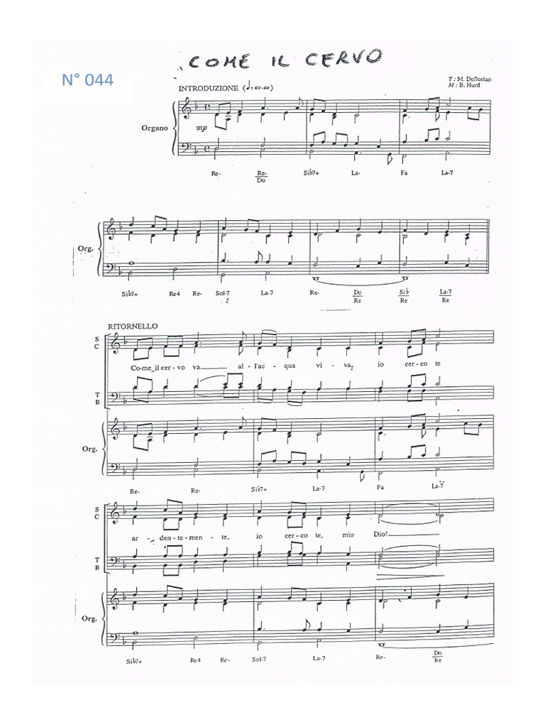 Come Il Cervo - Bob Hurd | PDF