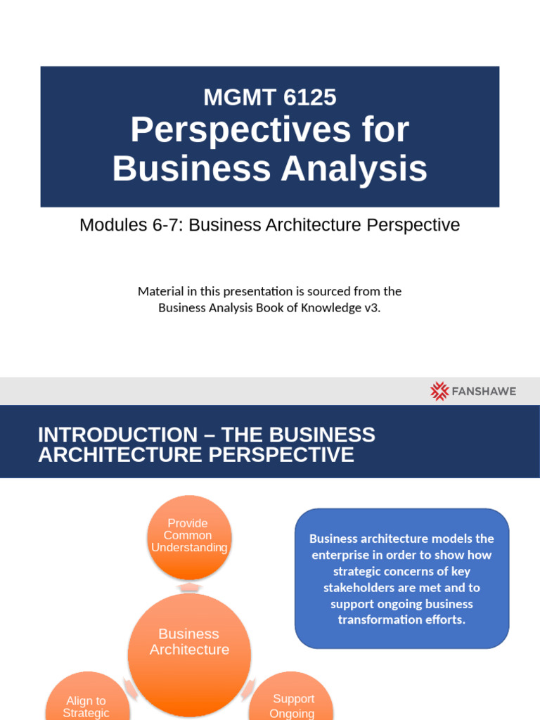 Business Architecture in Business Analysis | PDF | Strategic Management ...
