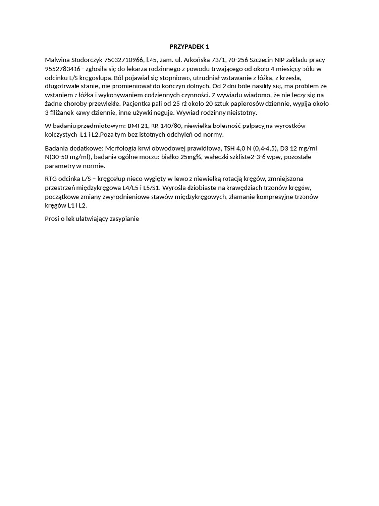 Kopia PRZYPADEK-1 | PDF
