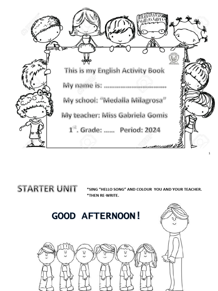 English Activity Book for 1st Grade | PDF | Color | Foods