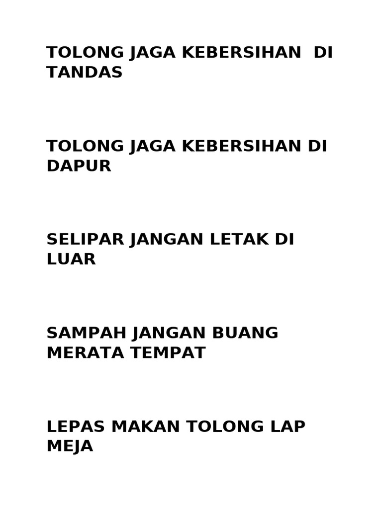 Tolong Jaga Kebersihan Di Tandas | PDF Tolong Jaga Kebersihan Di Tandas | PDF