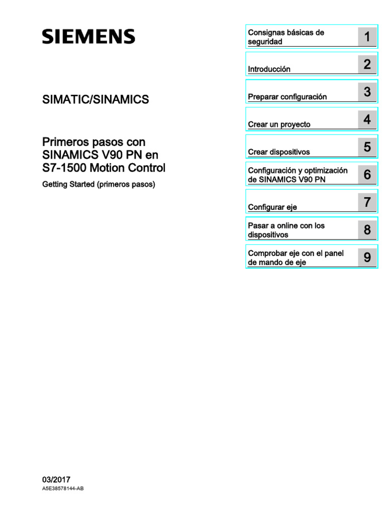 Guia Inicio V90 PN en S7 1500 SinamicsV90 2017 | PDF | Dirección IP | Malware