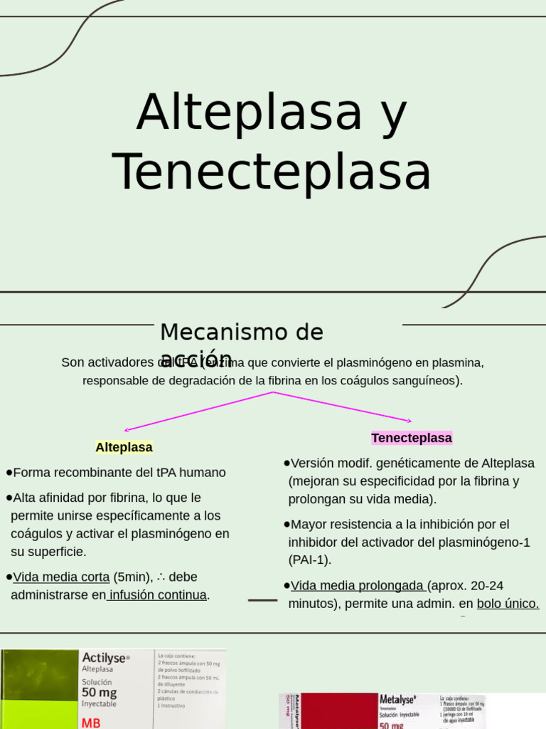 Alteplasa y Tenecteplasa | PDF | Cáncer | Mamografía