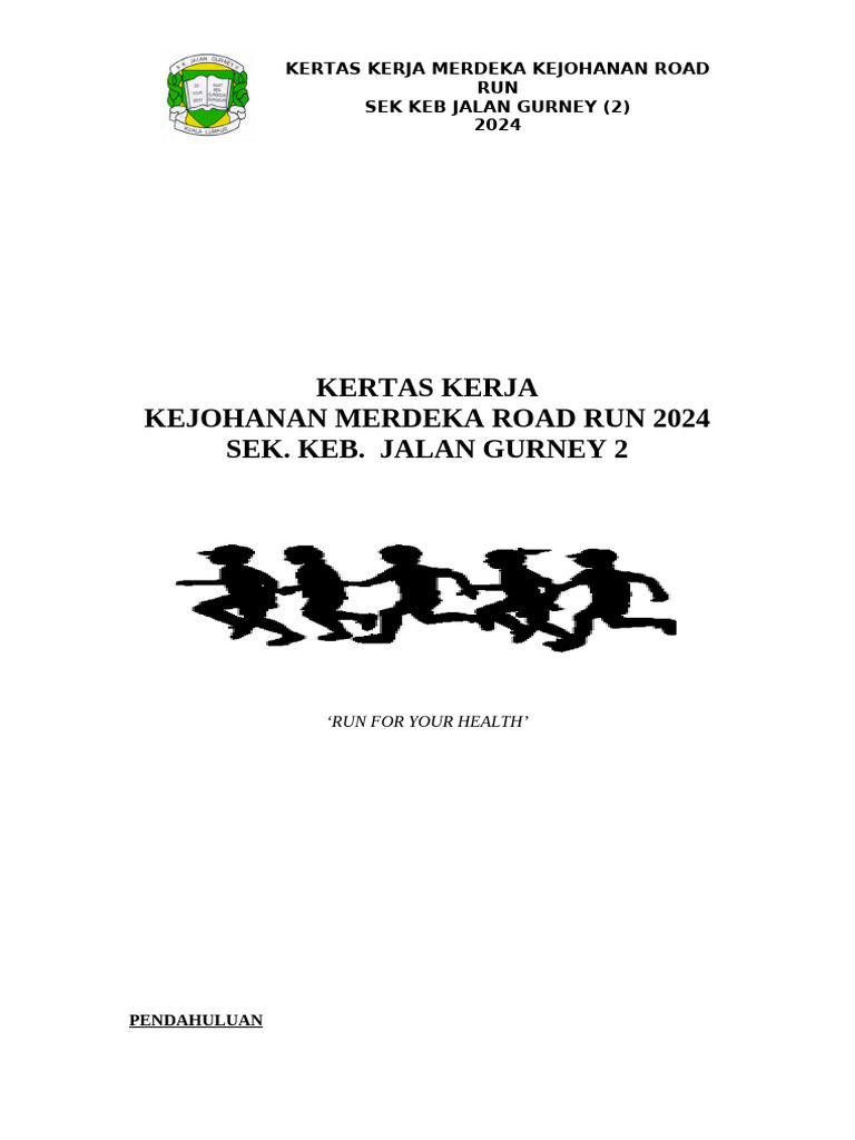 Kertas Kerja Road Run 2024 | PDF