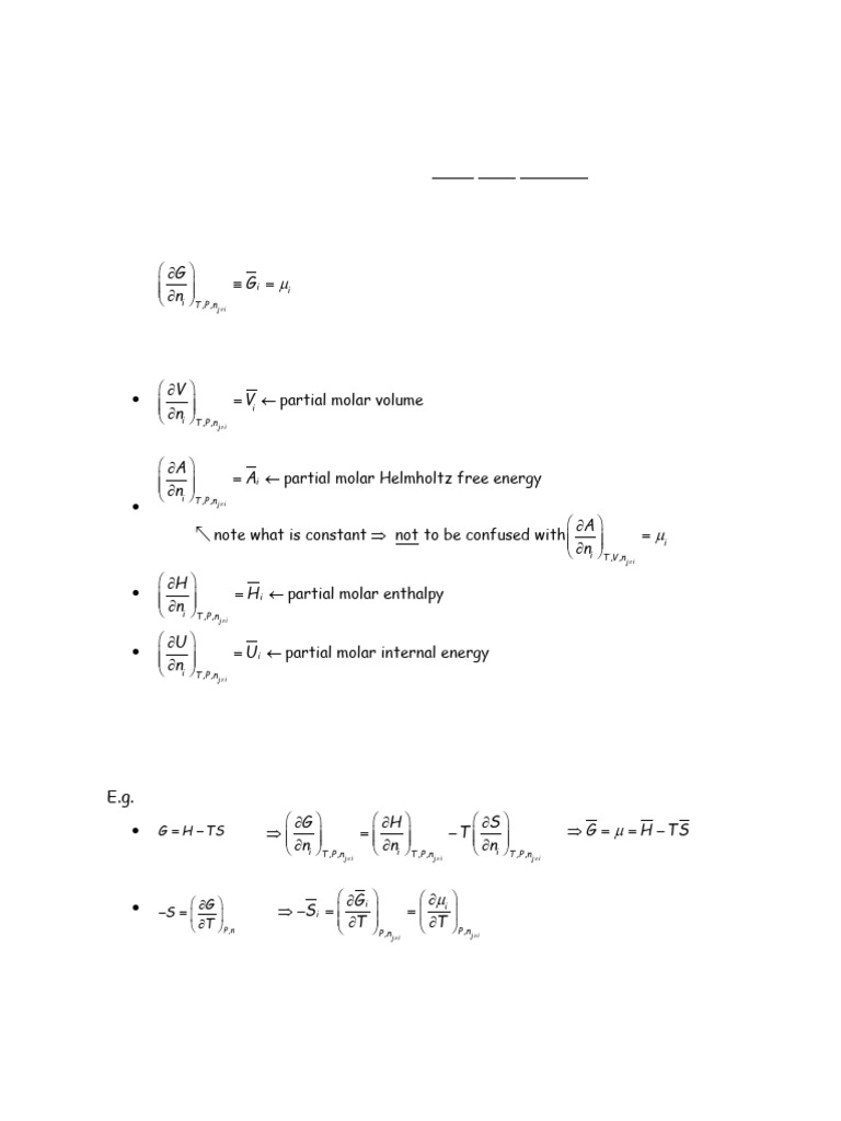Understanding Partial Molar Quantities | PDF | Branches Of ...