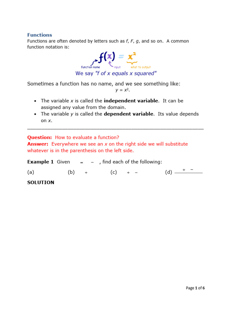 P.1 Functions | PDF | Function (Mathematics) | Analysis