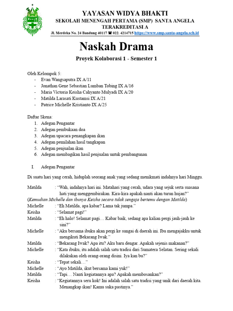 Naskah Darama Kolab 1 | PDF