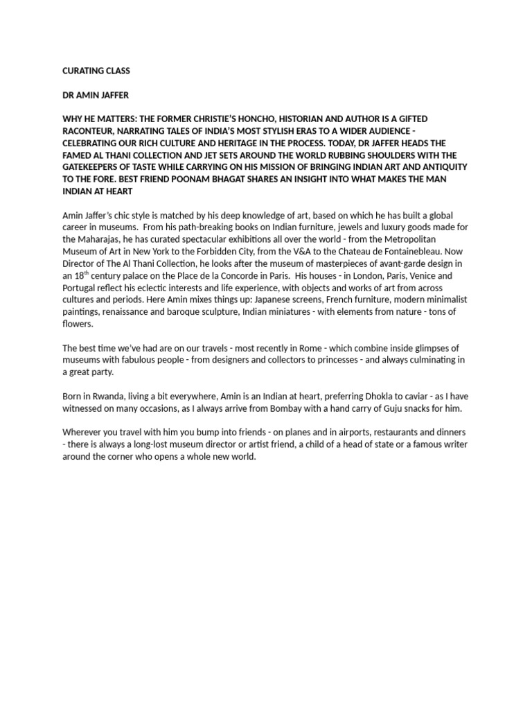 Amin Jaffer | PDF | Art | Lifestyle