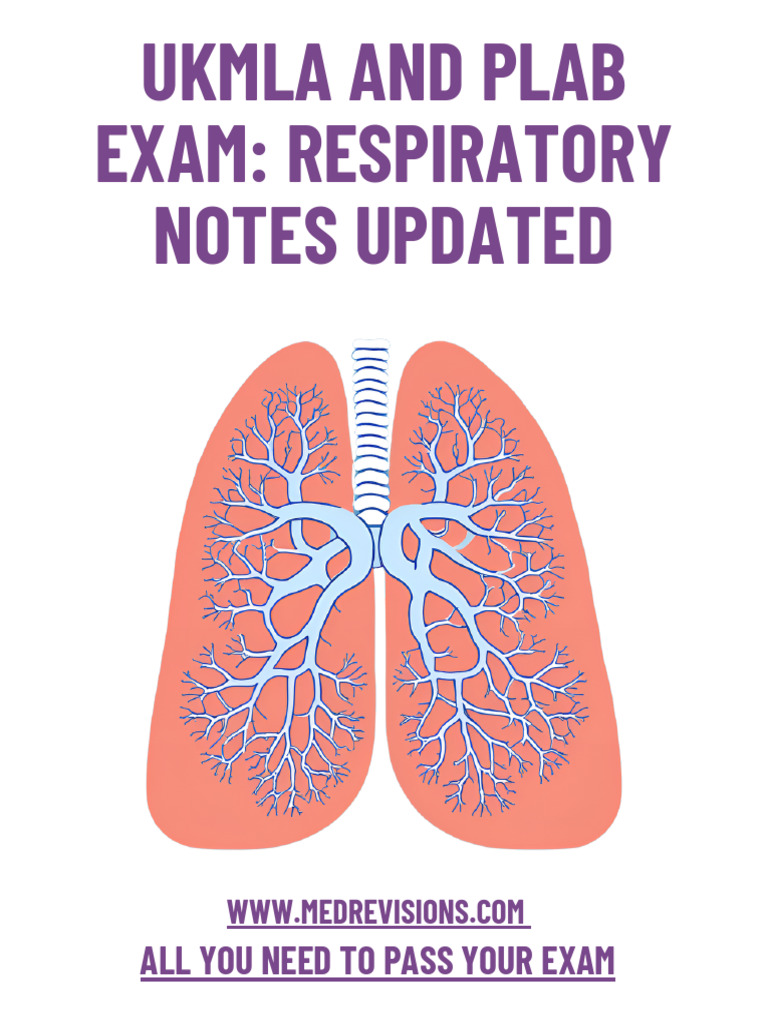 Sample UKMLA and PLAB Exam - Respiratory Notes Updated Medrevisions Vs ...