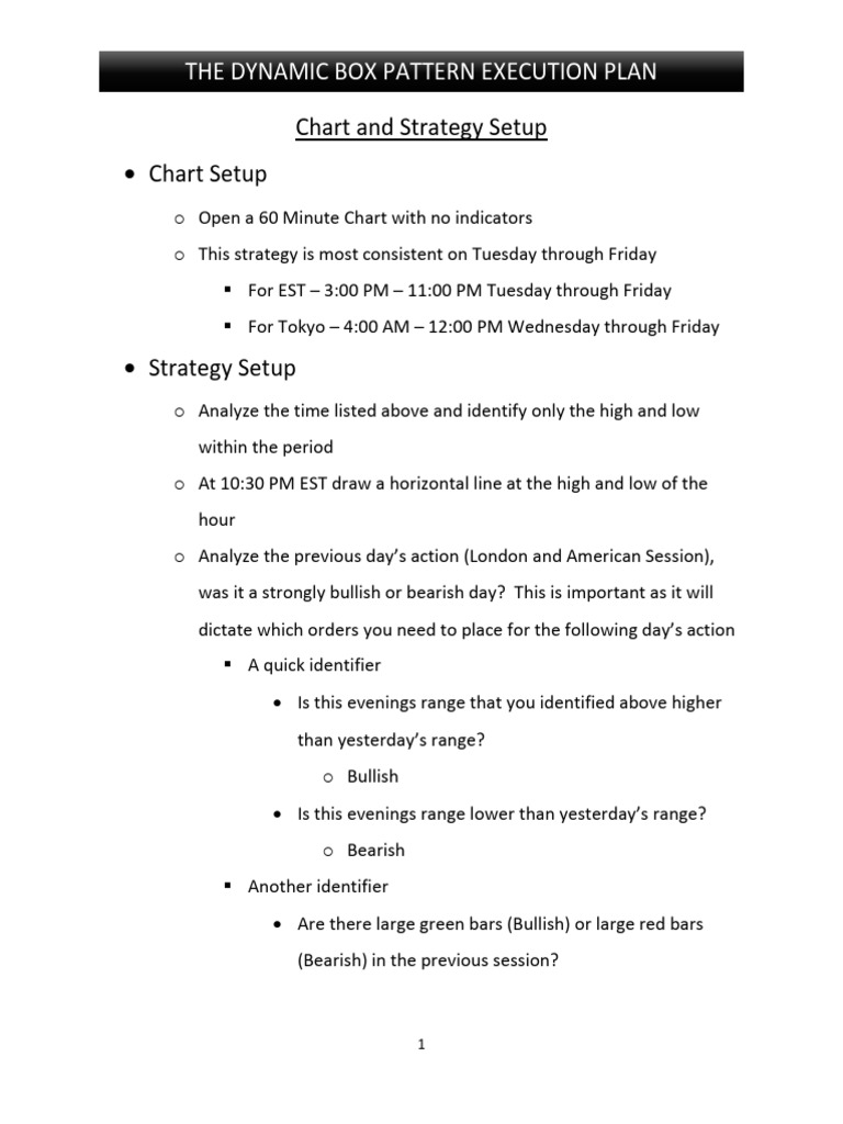 The Dynamic Box Pattern Strategy Execution Plan | PDF | Market Trend ...