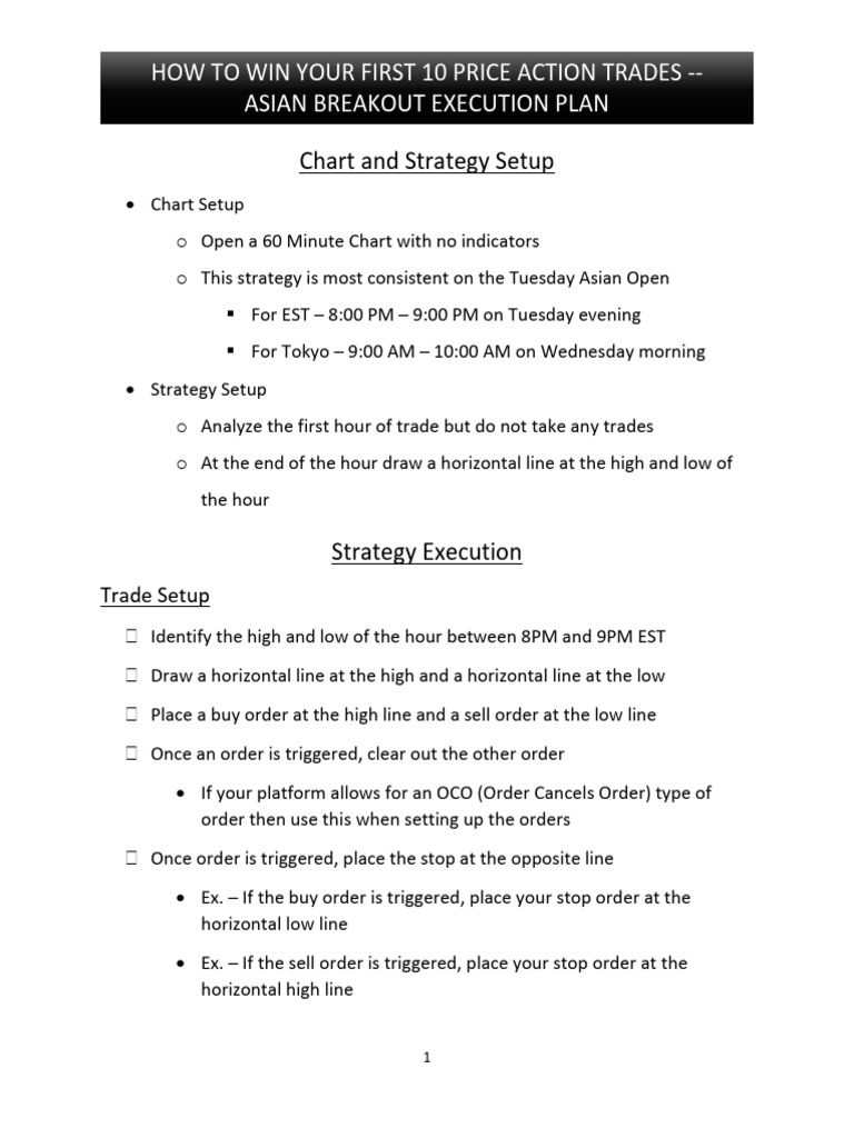 How To Win Your First 10 Price Action Trades Execution Plan | PDF ...