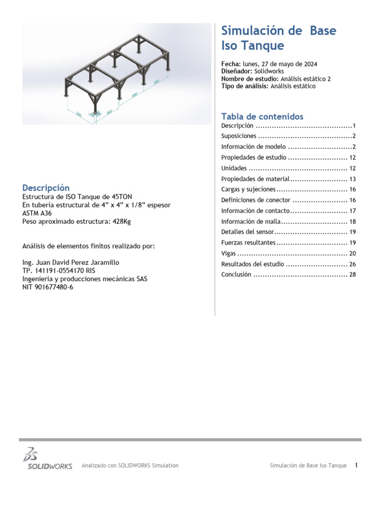 Base Iso Tanque-Análisis Estático 2-2 | PDF