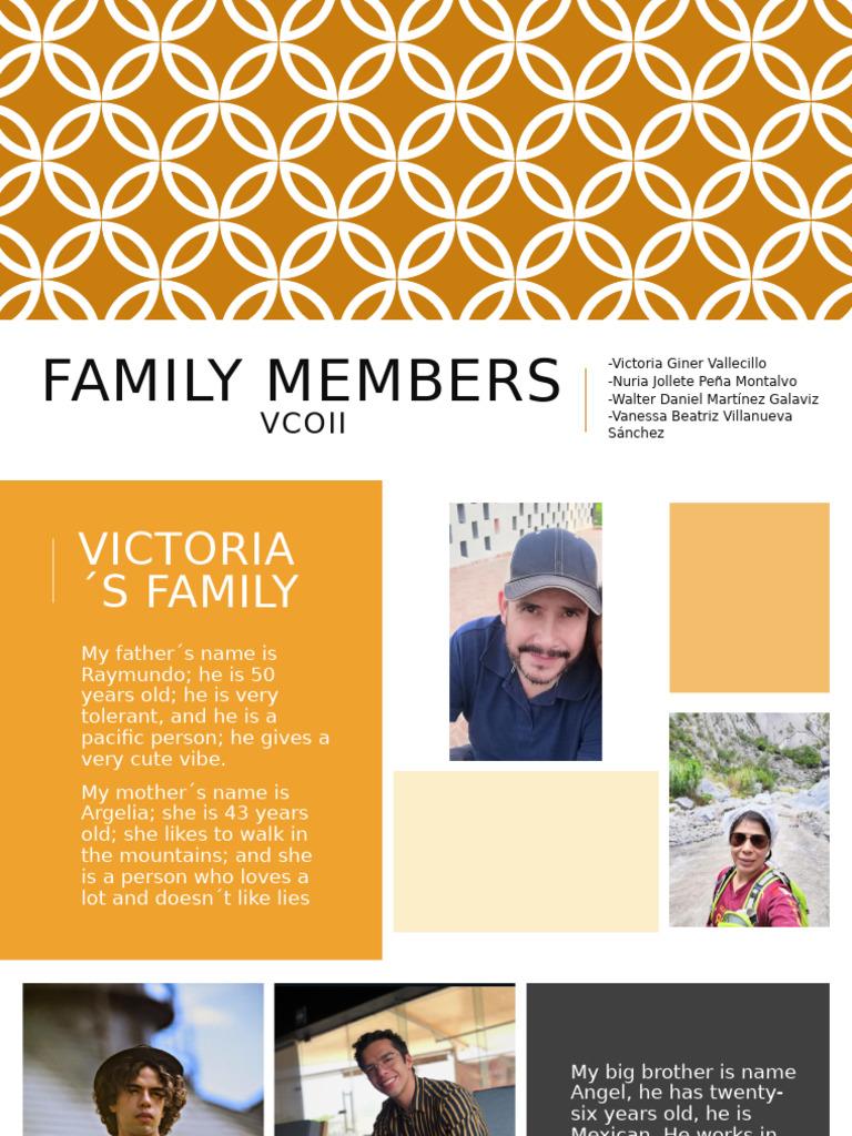 Family Profiles of Victoria, Vanessa, Daniel, and Jollete | PDF ...