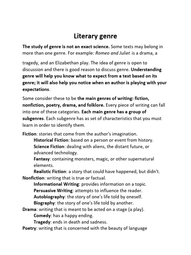 Literary Genre | PDF