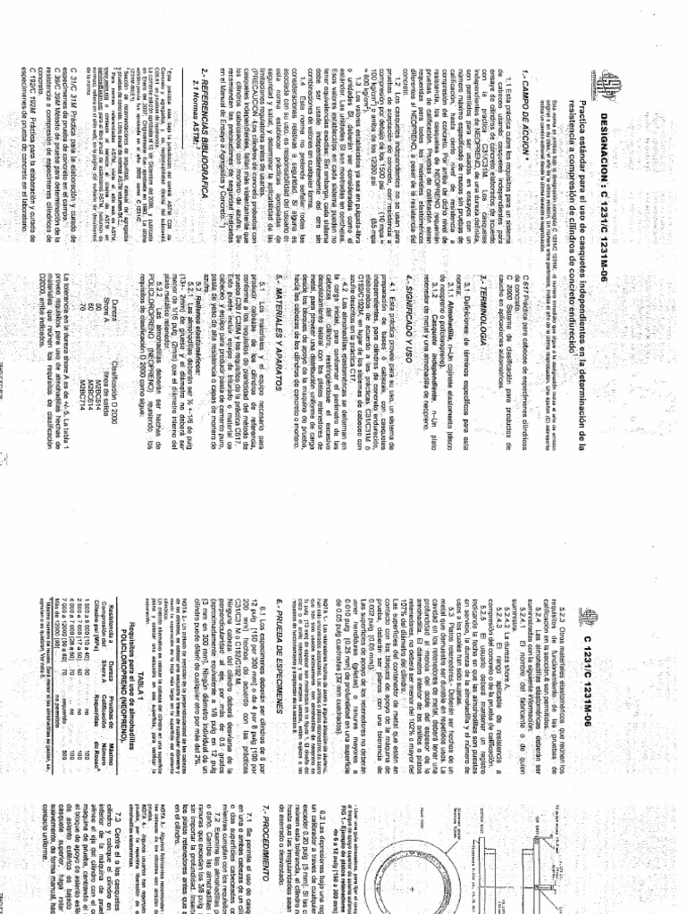 ASTM-C-1231 Ensaye de Cilic¡nros de Concreto Con Neopreno | PDF