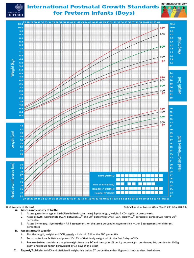 Growth Chart With Assessment-Boy Prem | PDF