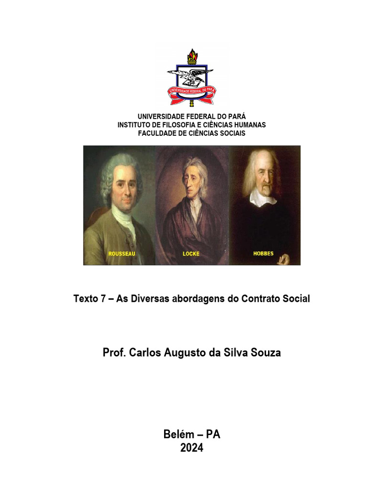 Texto 07 - As Teses Do Contrato Social | PDF | Contrato social | Estado
