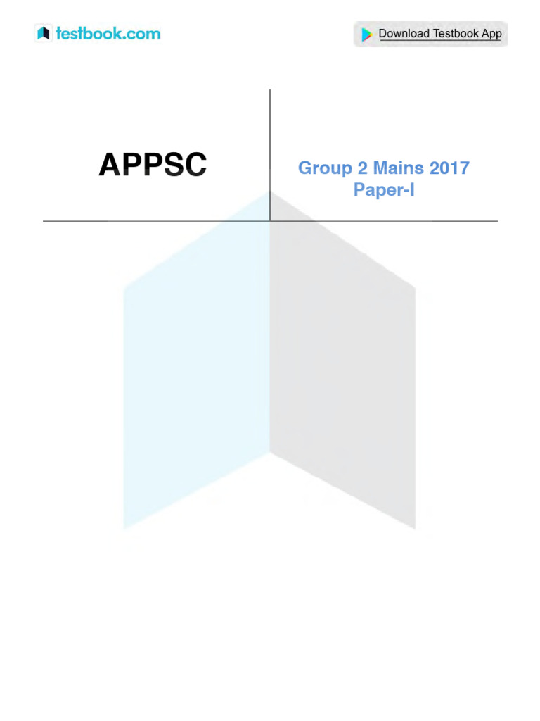 APPSC Group 2 Mains 2017 Paper-I | PDF