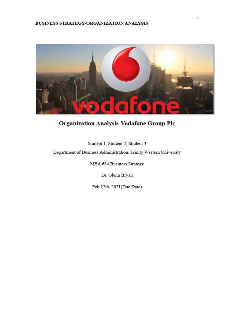 MBA Students' Vodafone Analysis | PDF | Strategic Management | Cloud ...
