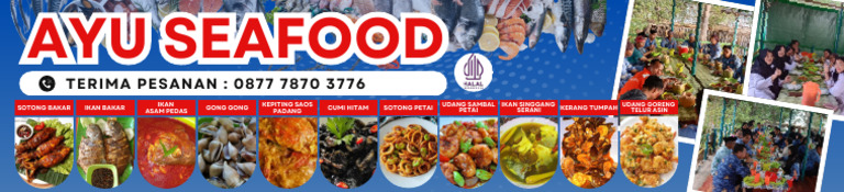 Spanduk Ayu Seafood 3,5 M X 80 CM | PDF