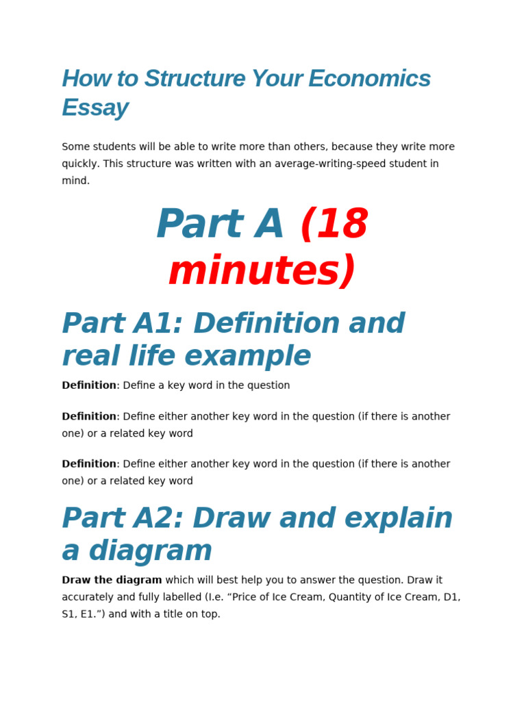 Economics Essay Guide for Students | PDF | Theory | Demand