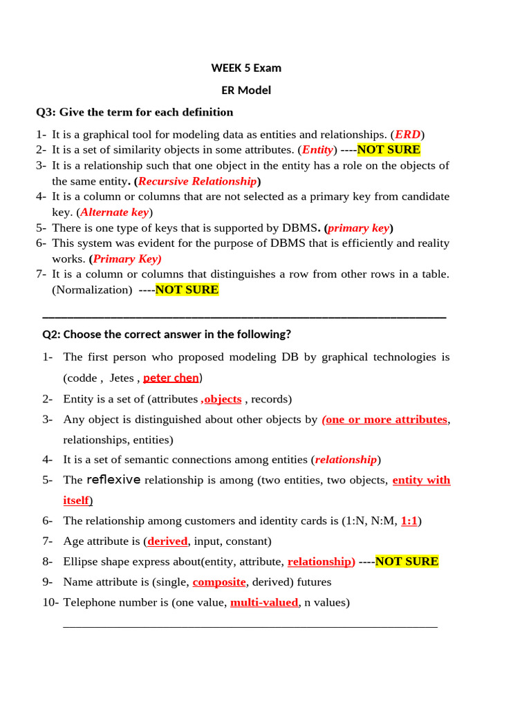 Weekly Exam 5 Answer | PDF