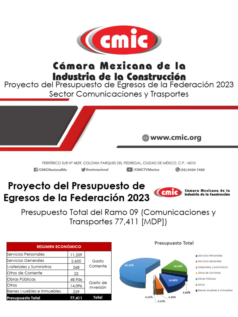 Ppef SCT 2023-1 | PDF | México | La carretera