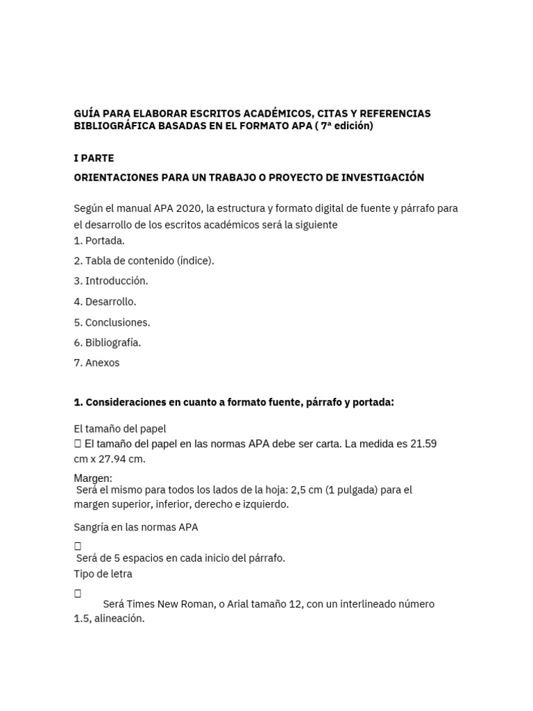 Guía para Elaborar Escritos 2024 CCC | PDF | Estilo apa | Bibliografía