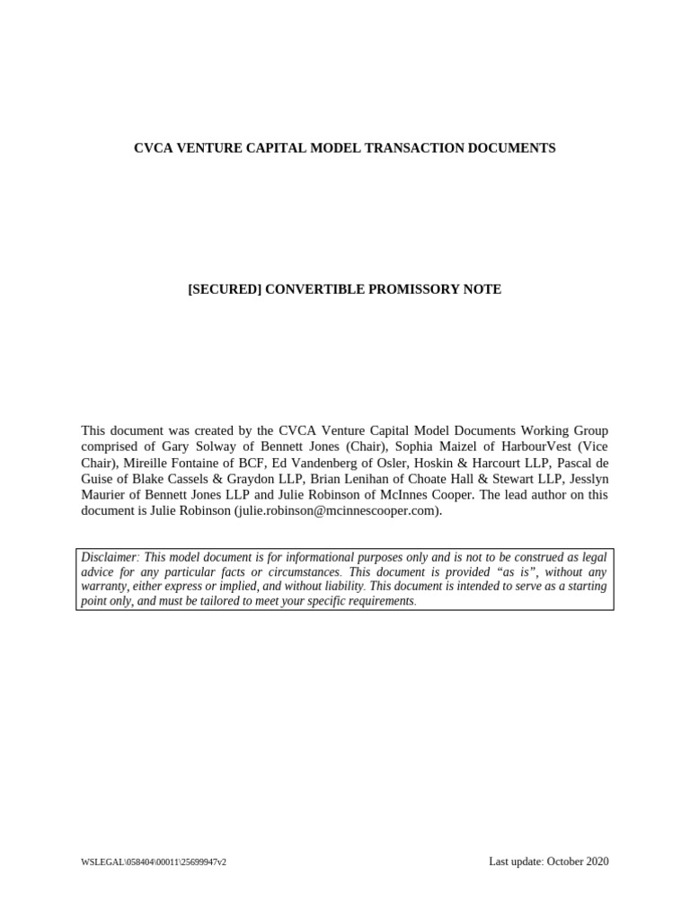 Secured Convertible Promissory Note | PDF | Bankruptcy | Securities ...