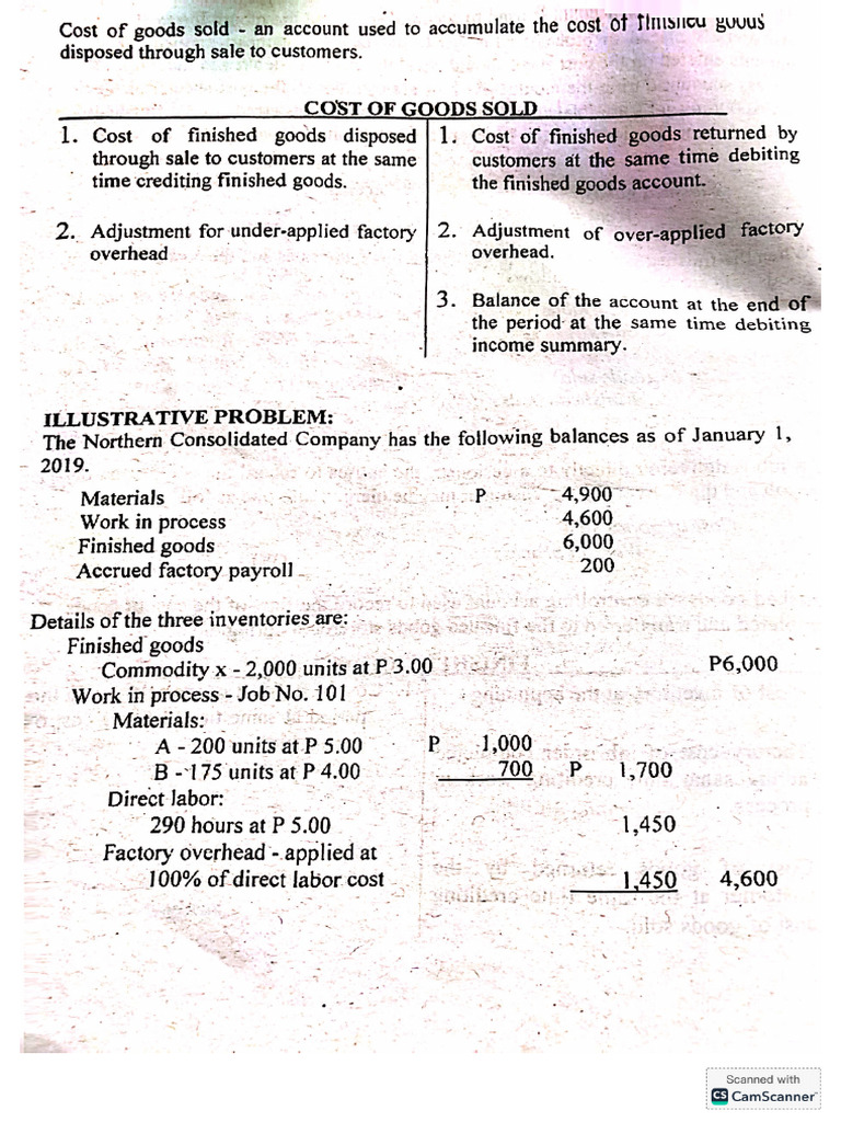 Job Order Entries Sample Problem | PDF
