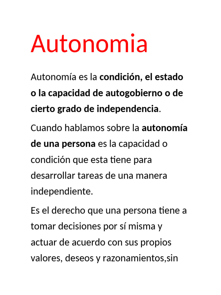 Autonomia | PDF