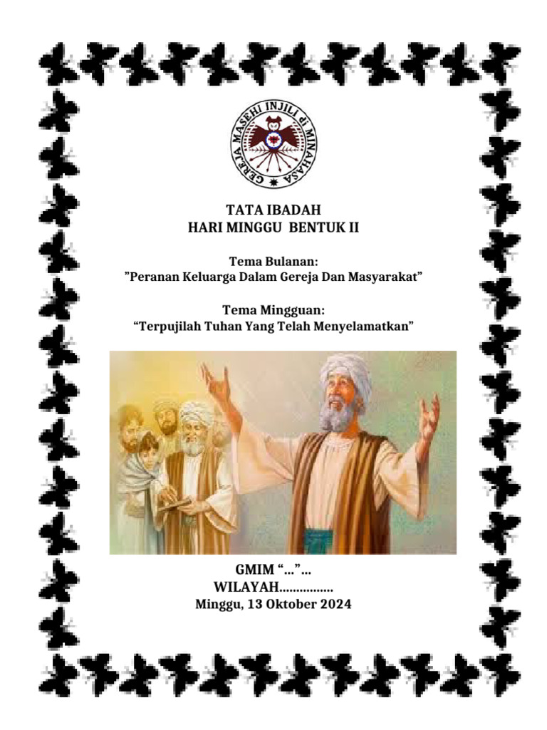 Tata Ibadah Hari Minggu II, 13 Oktober 2024 | PDF