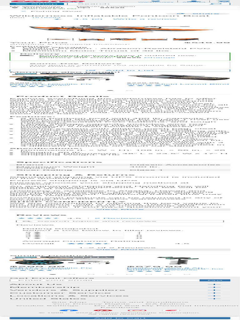 Wilderness Inflatable Pontoon Boat Costco | PDF | Costco