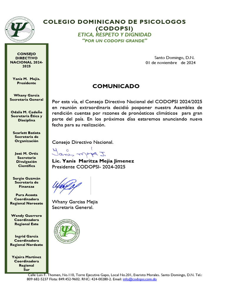 Comunicado 01-11-2024 | PDF