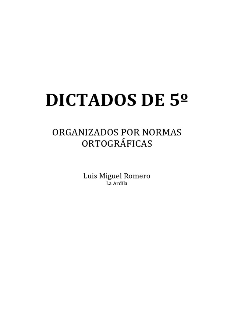 Dictados 5 Primaria | PDF | Té | esquimal
