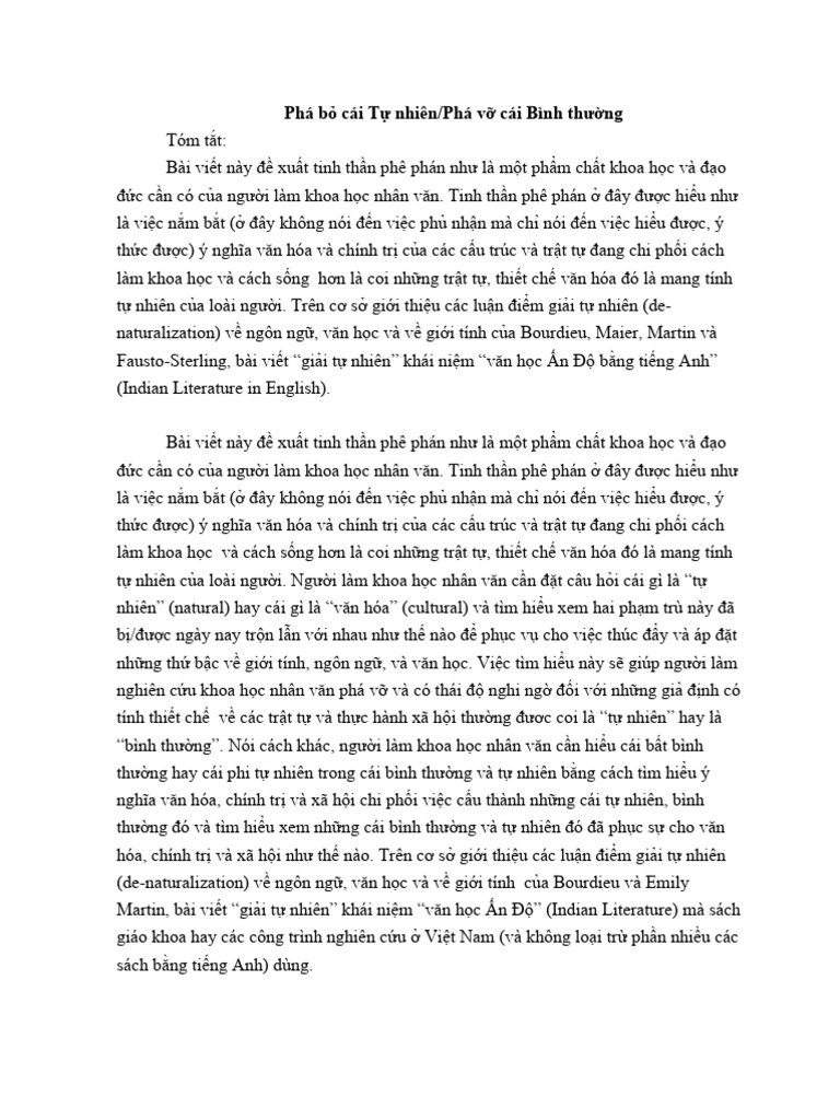 Pha Vo Cai Binh Thuong Va Pha Vo Cai Tu Nhien | PDF