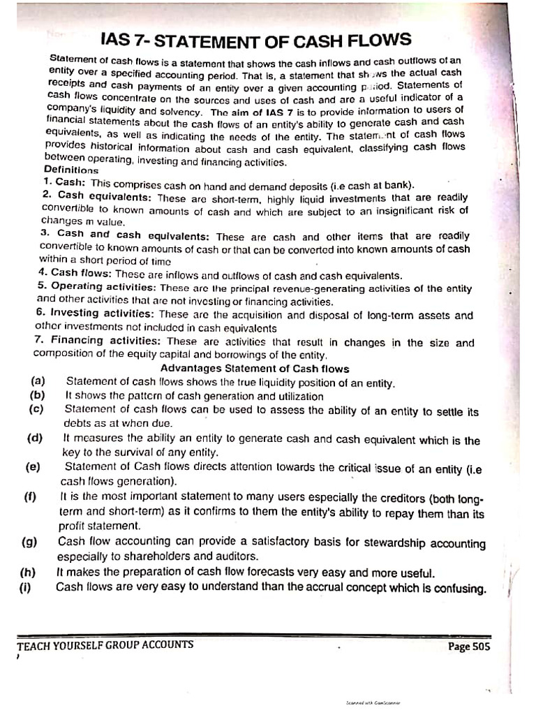 Cash Flow Note-1 | PDF