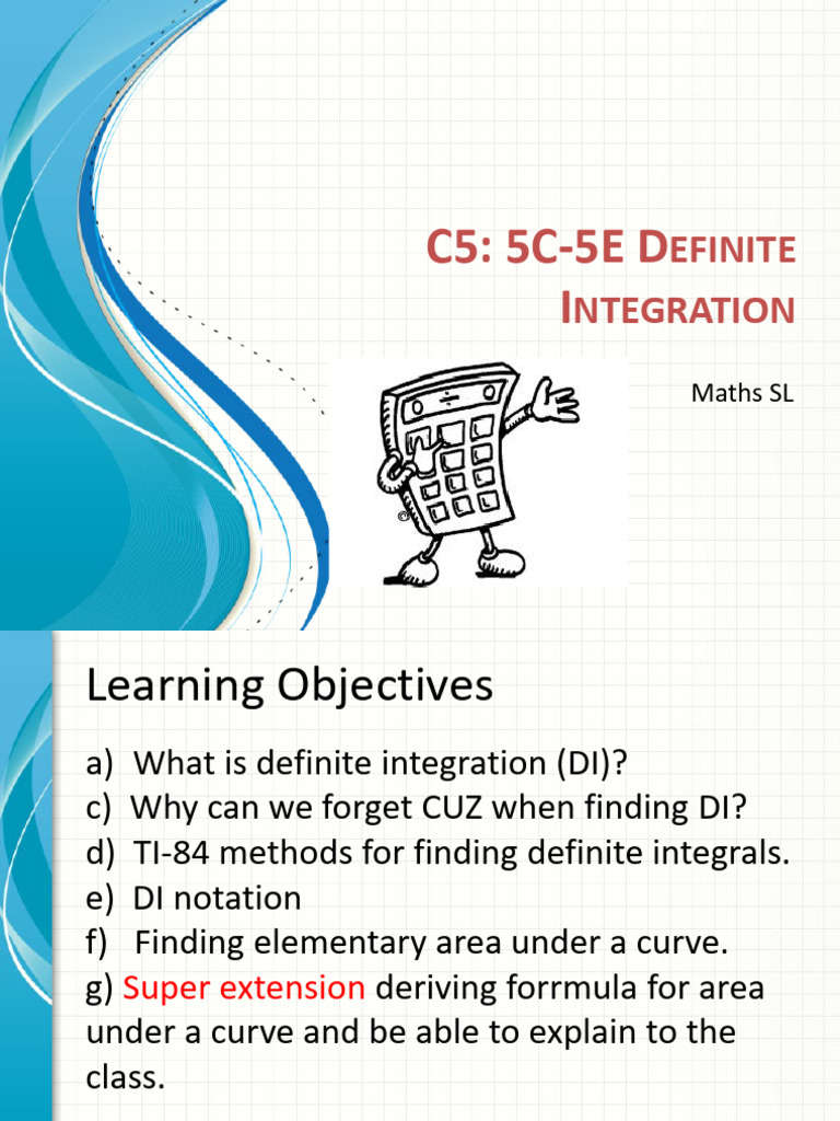 C05 Integration - Definite Integration | PDF | Integral | Quadratic ...