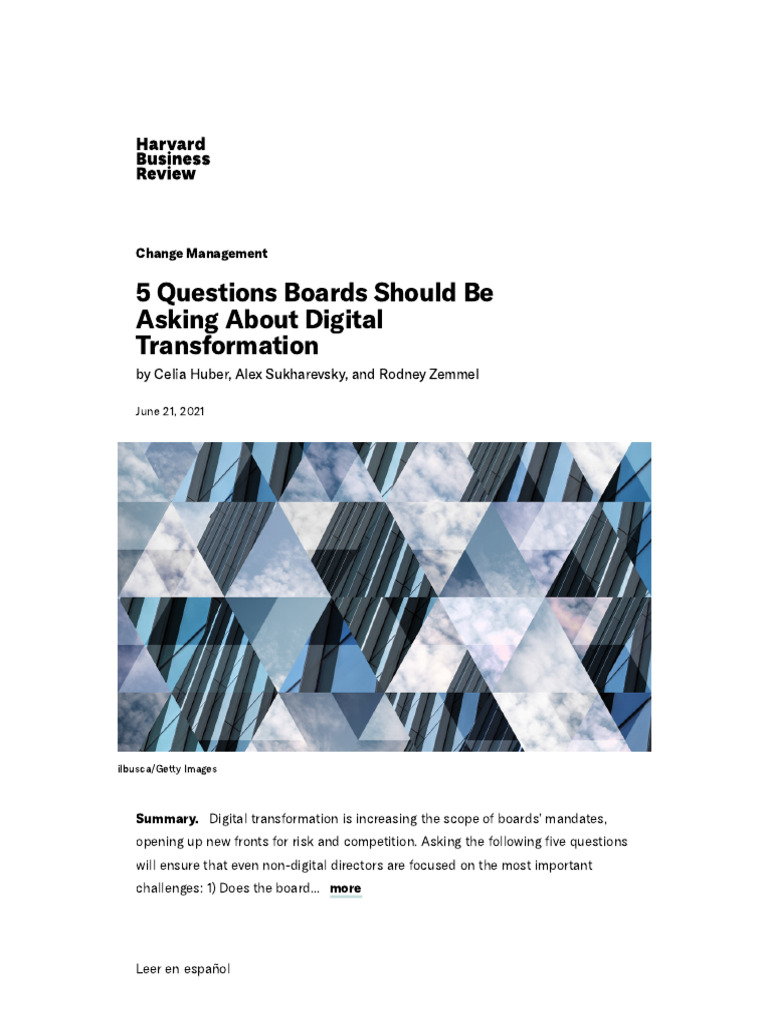 1 5 Questions Boards Should Be Asking About Digital Transformation ...