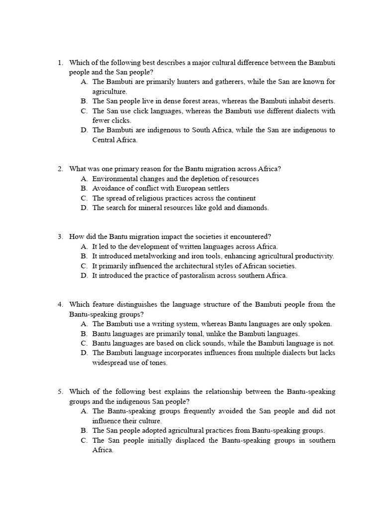 Bantu Migration and Kush Kingdom | PDF | Ancient Egypt | Africa