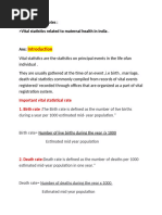 Vital Statistics Rate Calculations | PDF | Total Fertility Rate ...