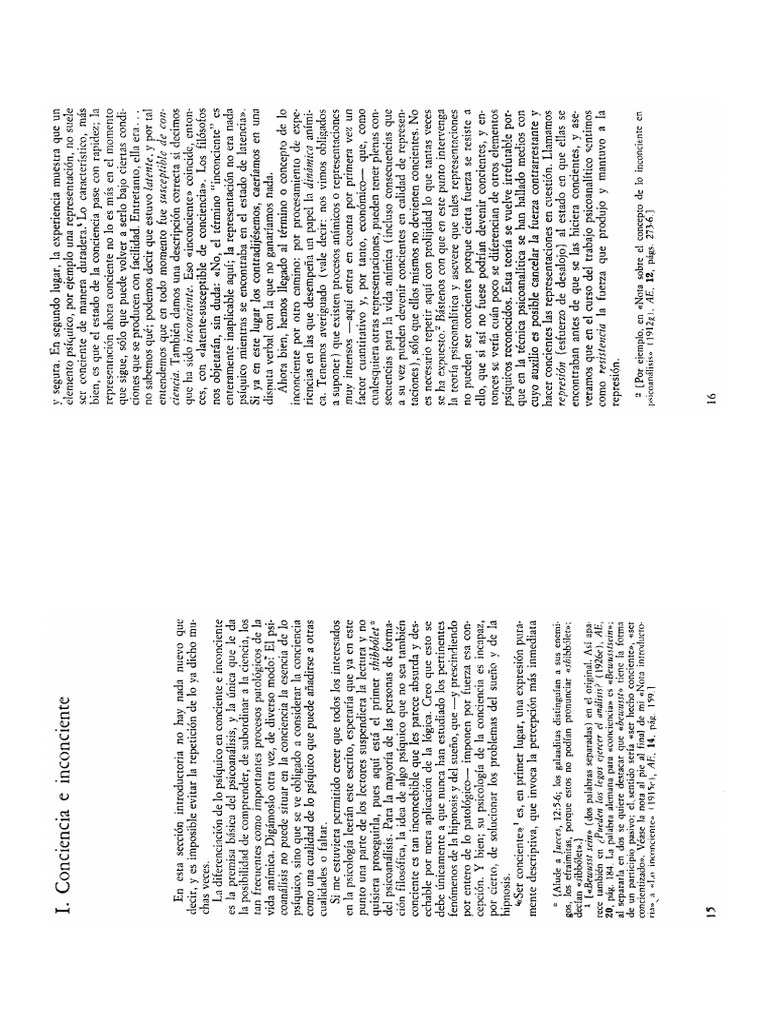 Consciente e Inconsciente Freud | PDF