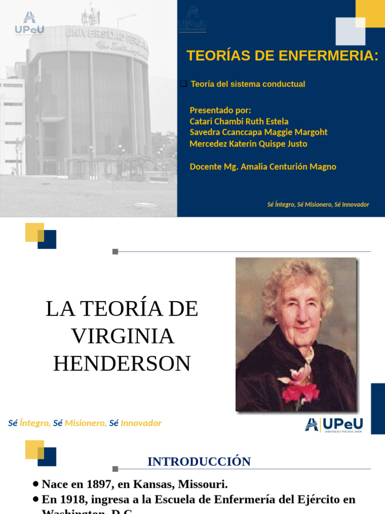 Teoría de Virginia Henderson en Enfermería | PDF | Enfermería | Cuidado ...