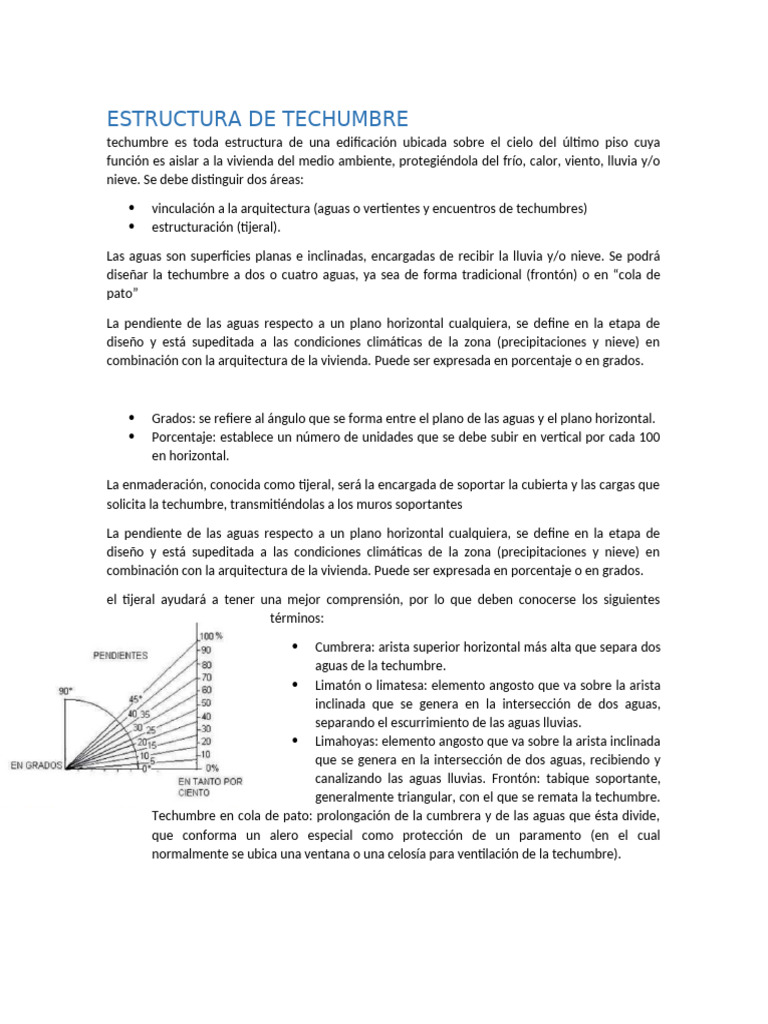 Estructura de Techumbre | PDF | Ciencias de la Tierra | Geografía Física