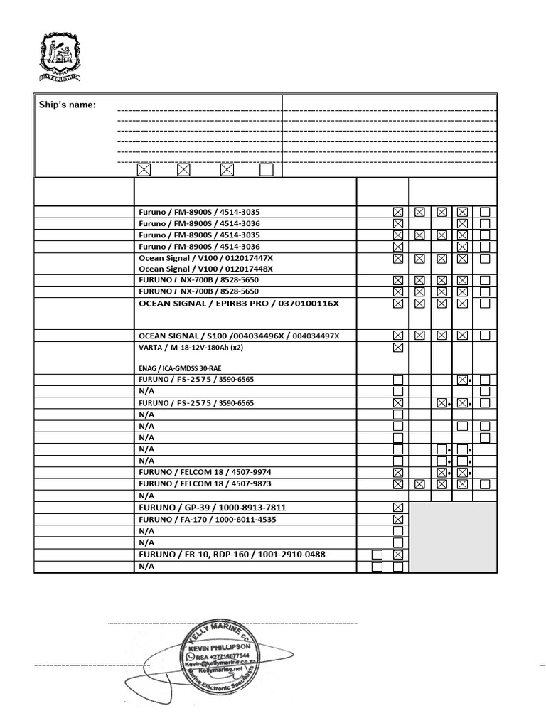 Mamolino 2005 - SV&G - Radio Installations Report - 28 October 24 | PDF ...