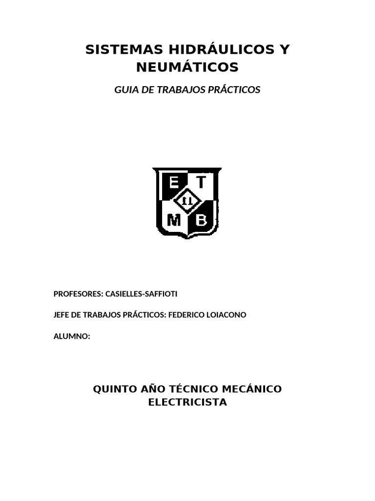 Guia TP 2024 | PDF | Solenoide | Neumática