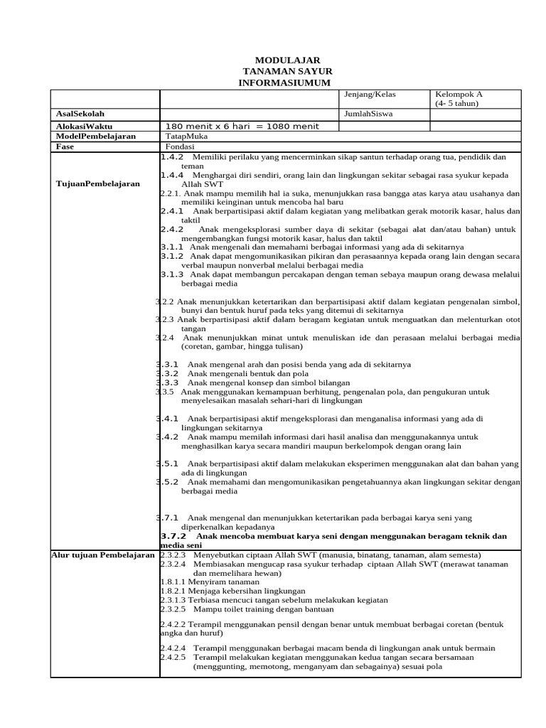 MODUL AJAR Peralatan Bekerja | PDF